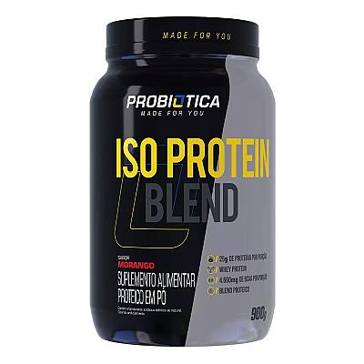 Oferta → Iso Protein Blend Probiótica Sabor Morango Suplemento Academia